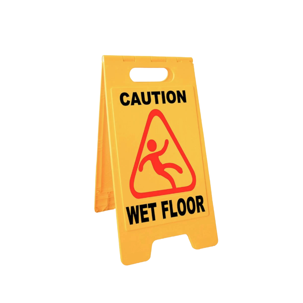 Caution Wet Floor Warning Sign - 2 Sided | 4Dock