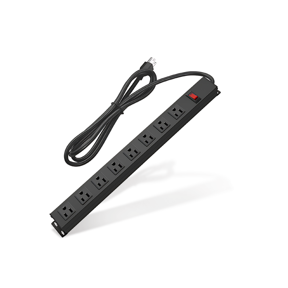 8 Outlet Industrial Heavy Duty Power Strip with 6 FT Extension Cord ...