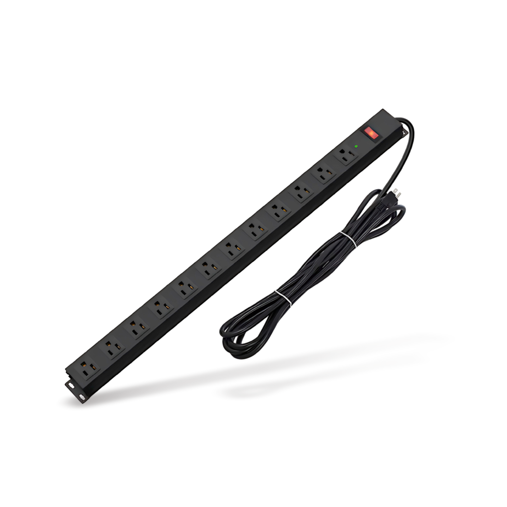 12 Outlet Industrial Heavy Duty Power Strip with 6 FT Extension Cord ...