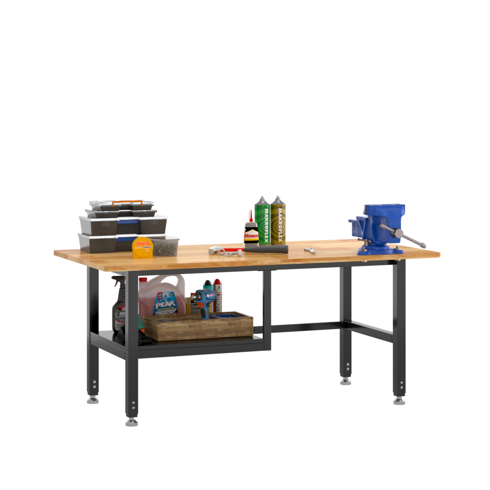 72" x 36" Heavy-Duty Industrial Workbench with Under-Counter Shelf | 4Dock