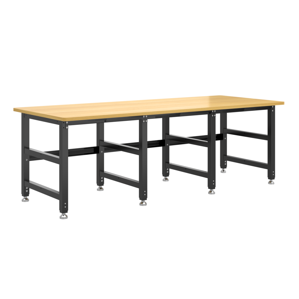 90 x 36" Adjustable Heavy-Duty Workbench | Industrial Packing Table | 4Dock