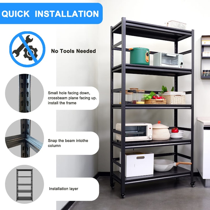 Small shelves on wheels store