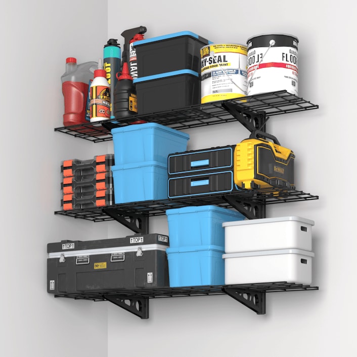 Fleximounts garage storage rack wall shelf store