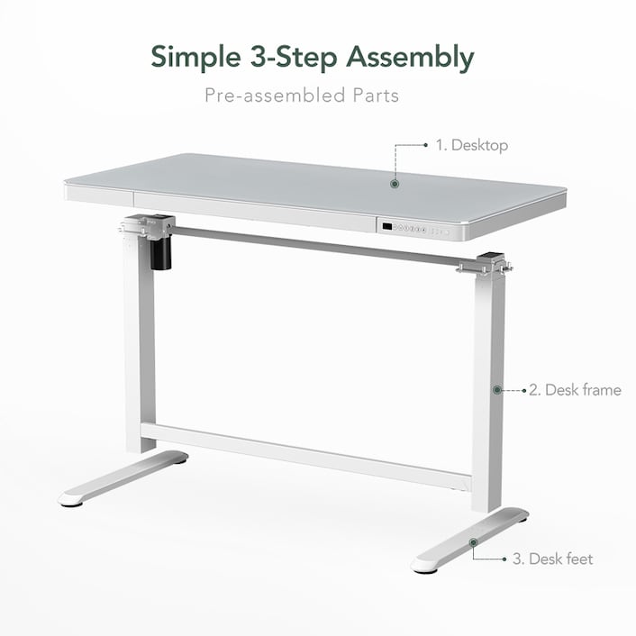 Standing desk with glass top store