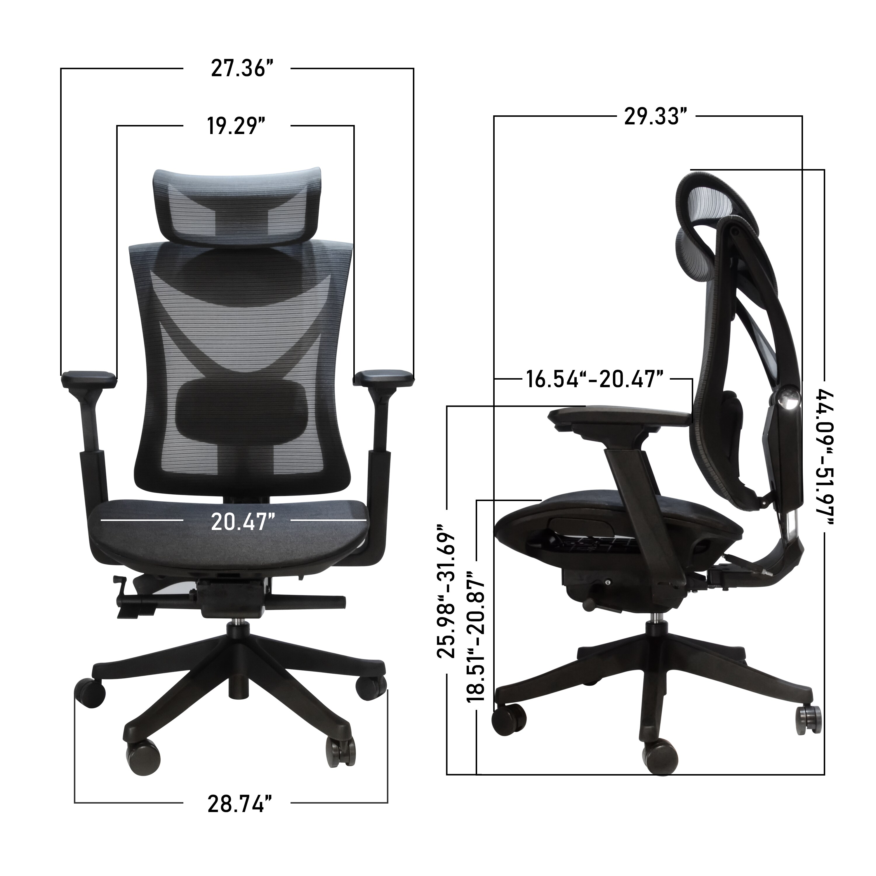 Ergonomic Office Chair | FlexiChair C7 for Improved Posture and ...