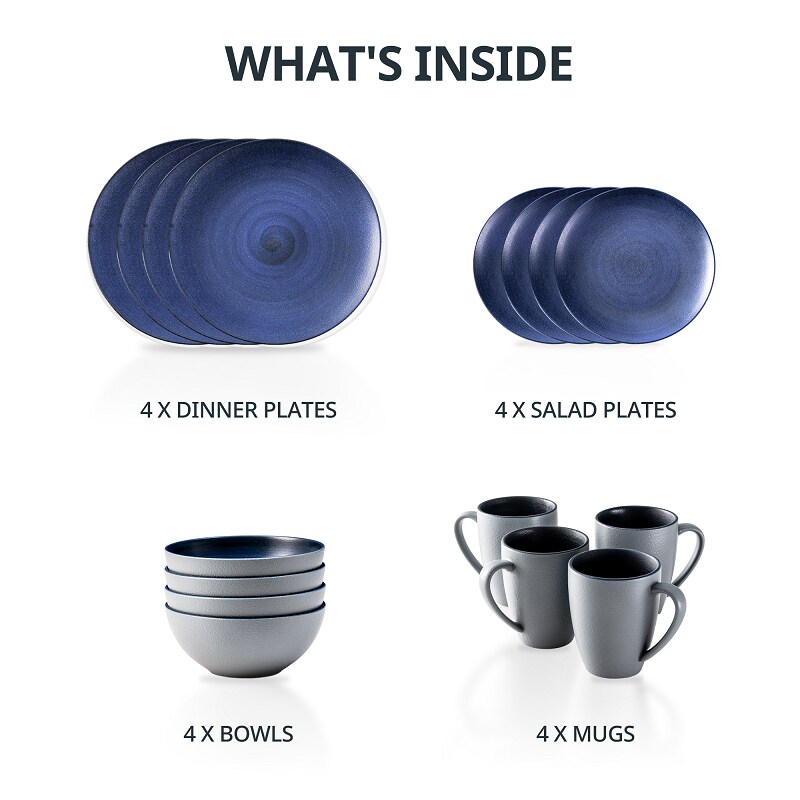 DW4 16-Piece Dinnerware Sets |Flexispot US | Flexispot
