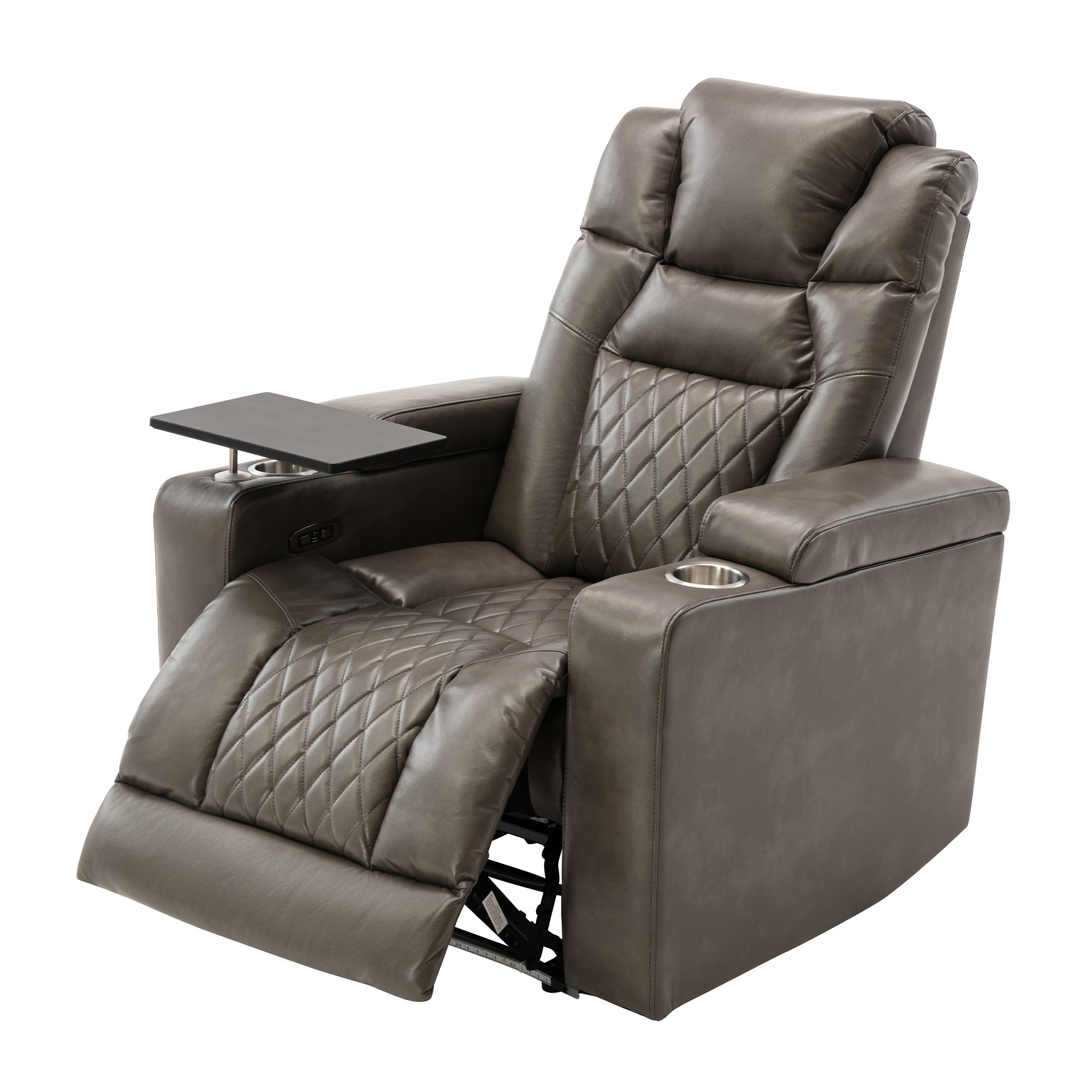 XDT71 Power Home Theater Recliner with Tray Table and Cup Holders ...