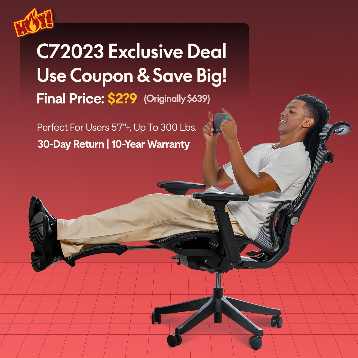 Ergonomic Office Chair | FlexiChair C7 for Improved Posture and ...