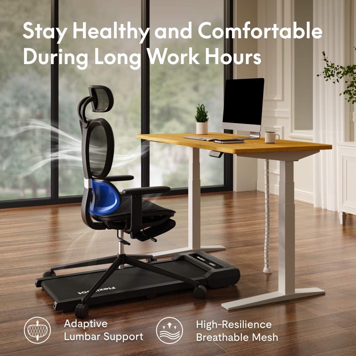 QuadFlex Ergonomic Chair丨Stable, Comfortable Office Seating | Flexispot