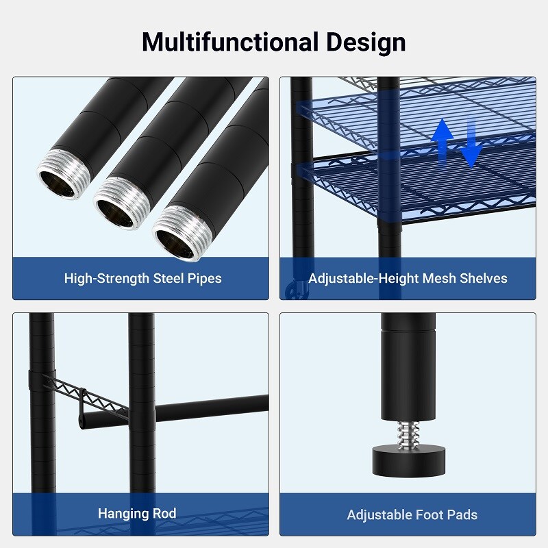 CR4B 5-Tier Adjustable Heavy Duty Clothes Rack |Flexispot US | Flexispot