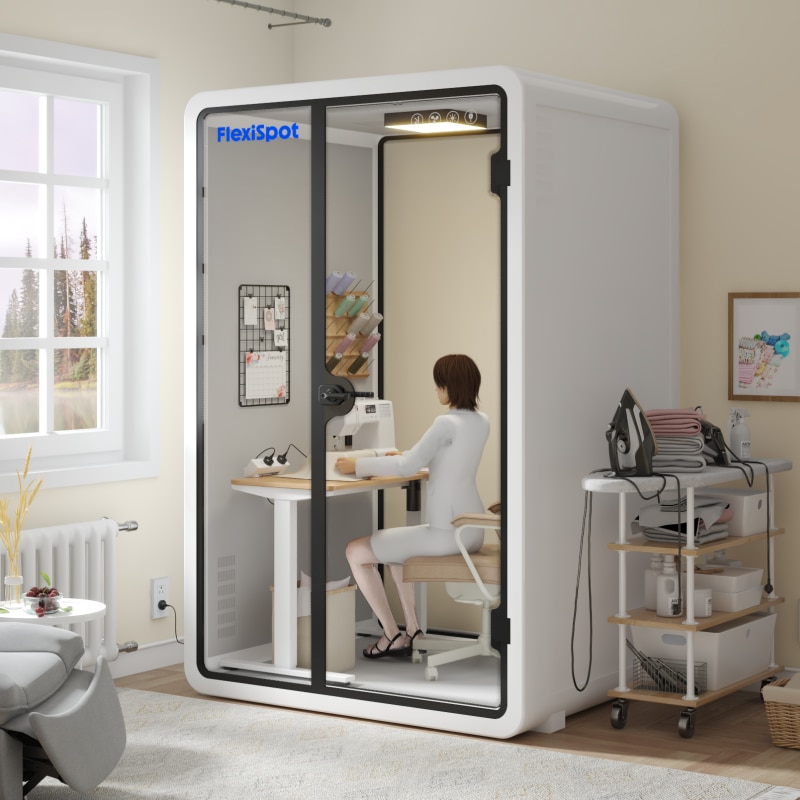 Solo Soundproofing Phone Booth | FlexiSpot EP1F for Enhanced Privacy ...
