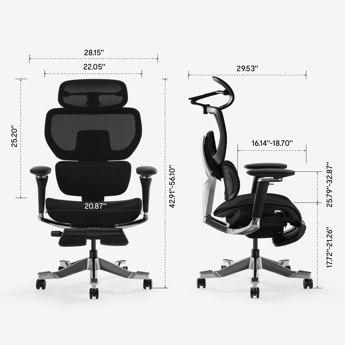 FlexiSpot Ergonomic Office Chair with Footrest|Chair For Back Pain|Best ...