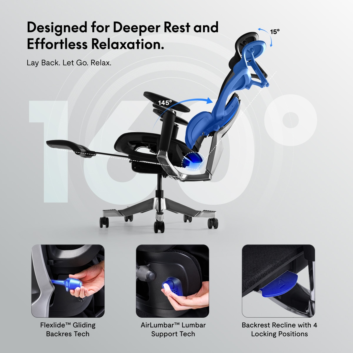 FlexiSpot Ergonomic Office Chair with Footrest|Chair For Back Pain|Best ...