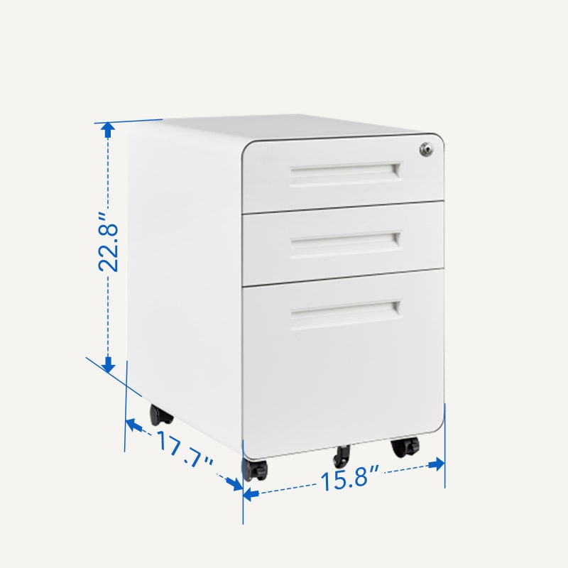 3 Drawer Mobile File Cabinet Under Desk 025 | Flexispot