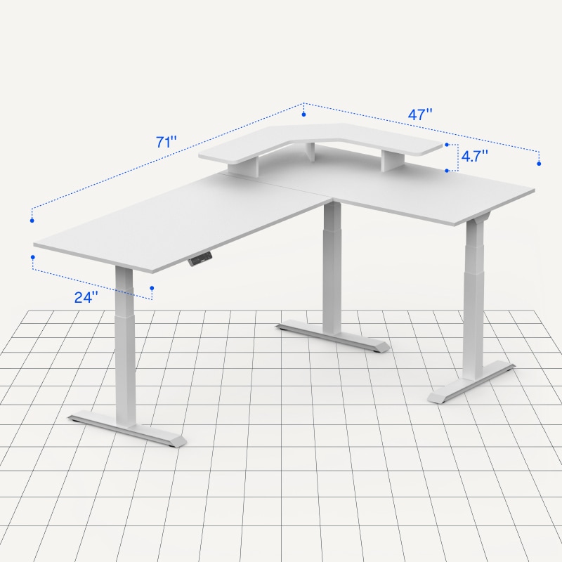 corner desk dimensions