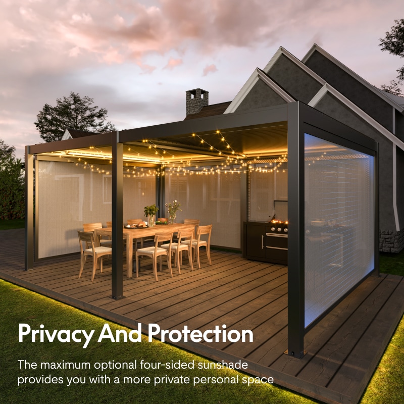 PG5 Aluminum Louvered Pergola Kit | FlexiSpot US