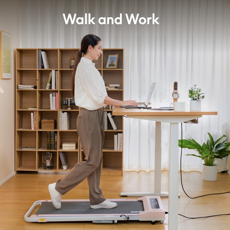 FlexiSpot 2-in-1 Walking Treadmill – 6 Modes, 264 lbs Capacity