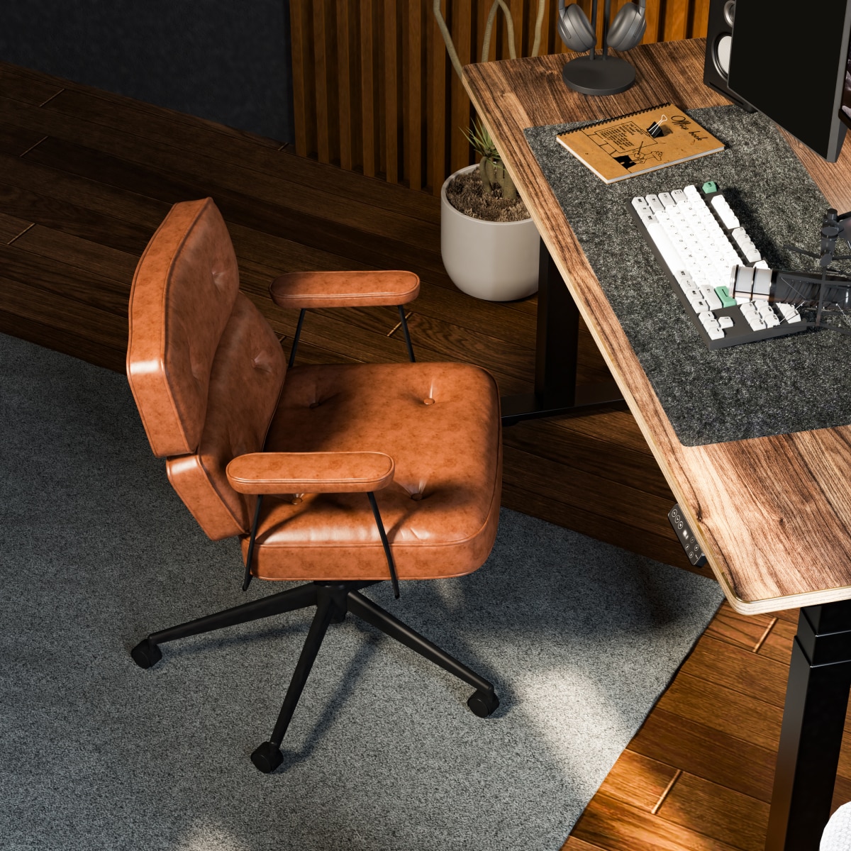 Premium Brown Office Chair丨FlexiSpot