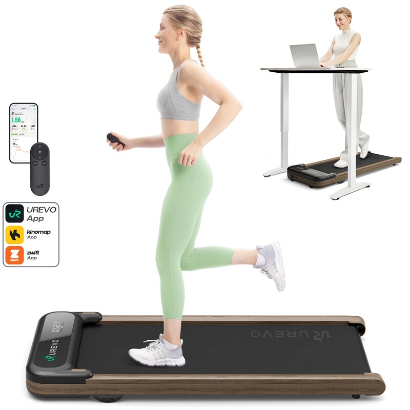 FlexiSpot WPM02 Compact Treadmill with 8 Shock Pads & 2-Year Warranty