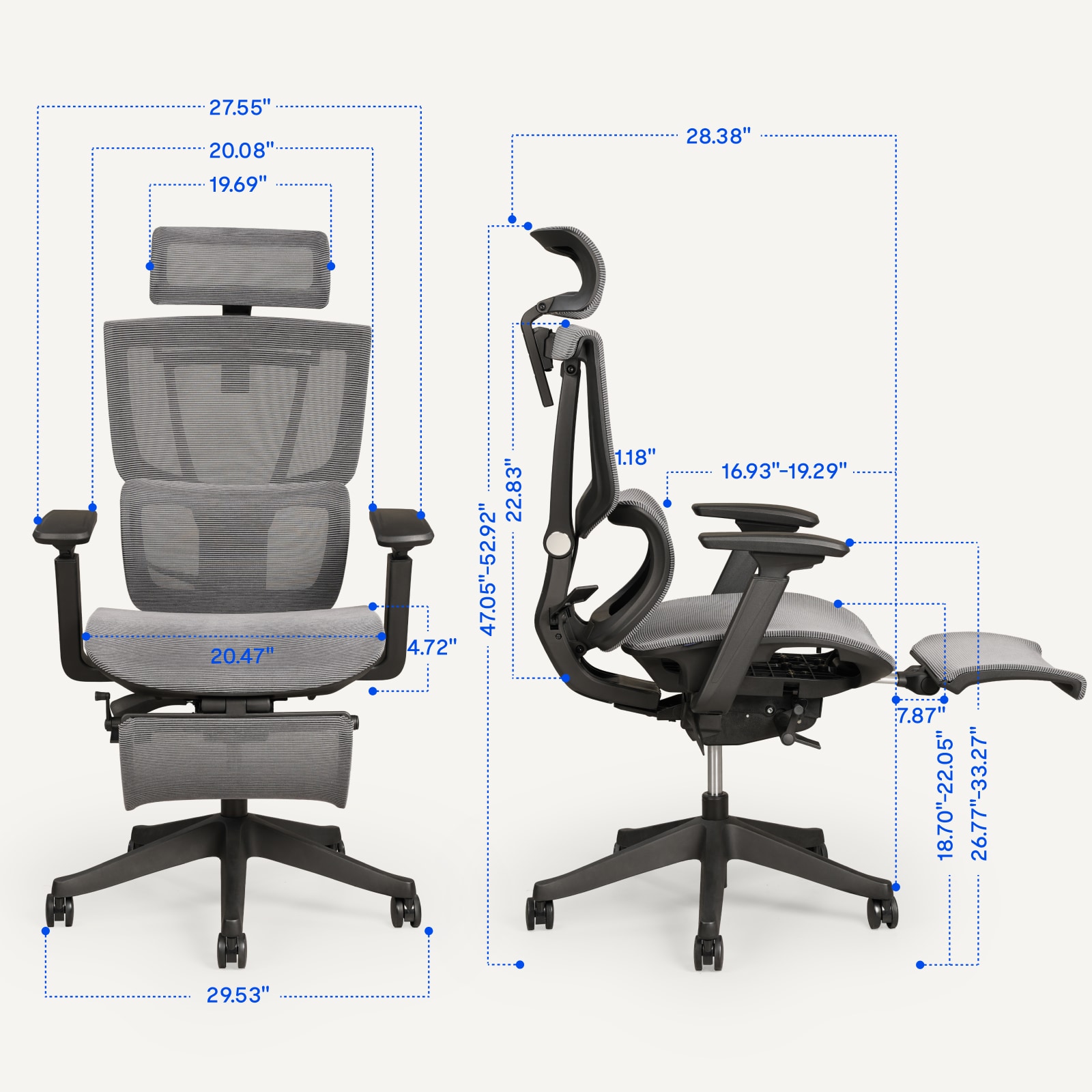 Ergonomic Office Chair | FlexiChair C7 for Improved Posture and ...
