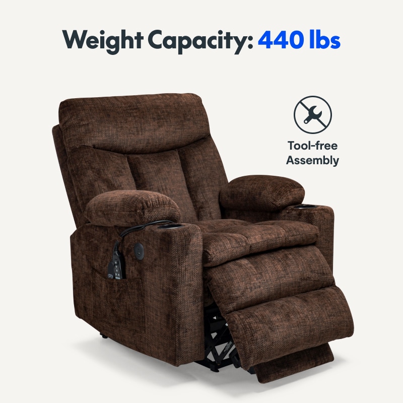 XL6-Pro Oversized Power Lift Recliner Chair With Heat And Massage ...