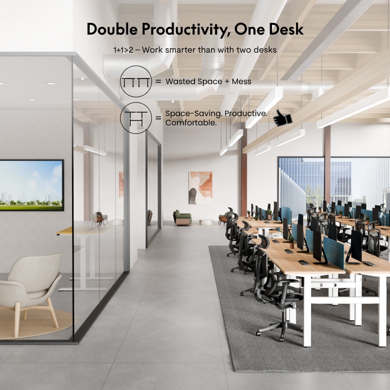 2-Person Standing Desk eh1 Frame only | Flexispot