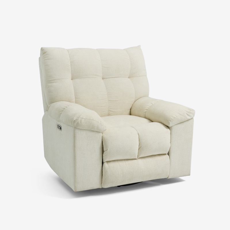 Power Swivel Rocker Recliner with Waffle Back | FlexiSpot