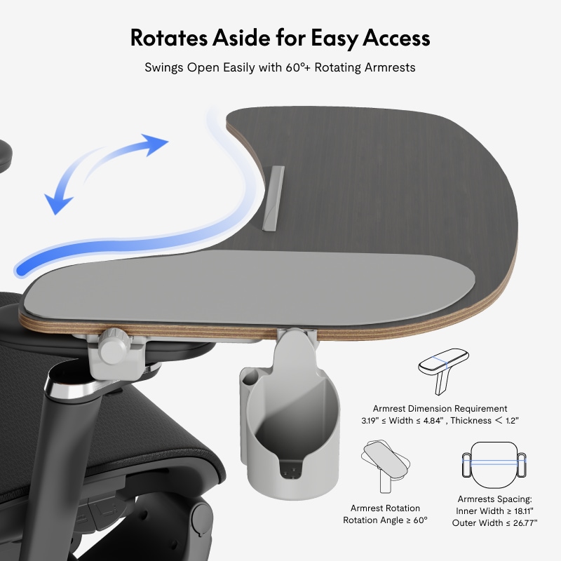 Multi-Functional Chair Laptop Desk丨FlexiSpot