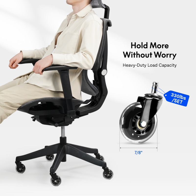 Blade Chair Casters for Hardwood Floors – Smooth Rolling, Floor ...