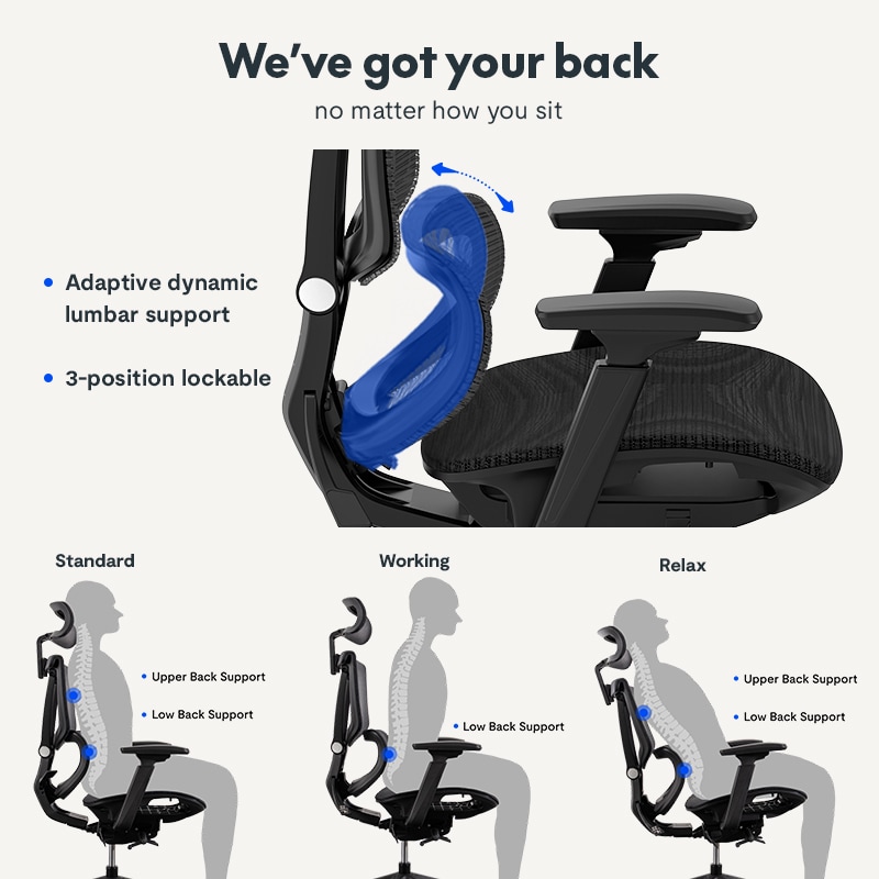 Ergonomic Office Chair | FlexiChair C7 for Improved Posture and ...