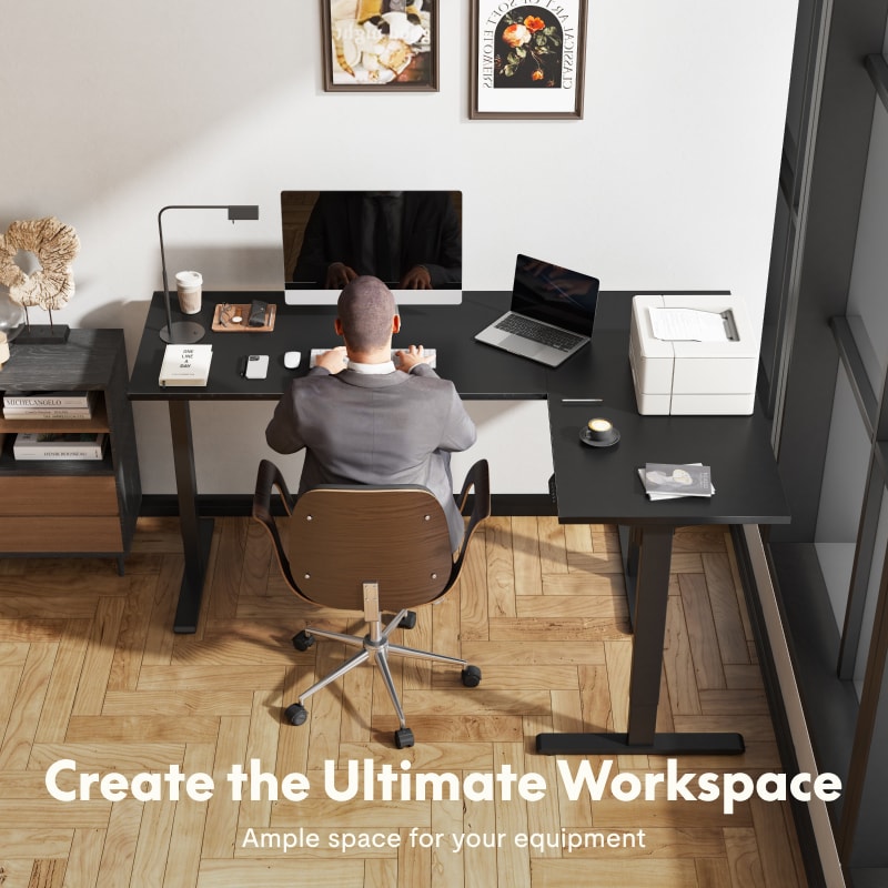 L-Shaped Standing Desk E2L｜FlexiSpot