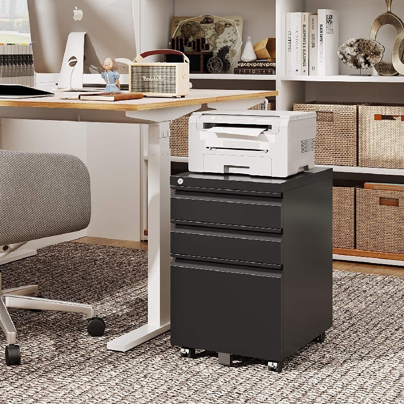 DEVAISE 3 Drawer Mobile File Cabinet with Lock AHDG001 | Flexispot