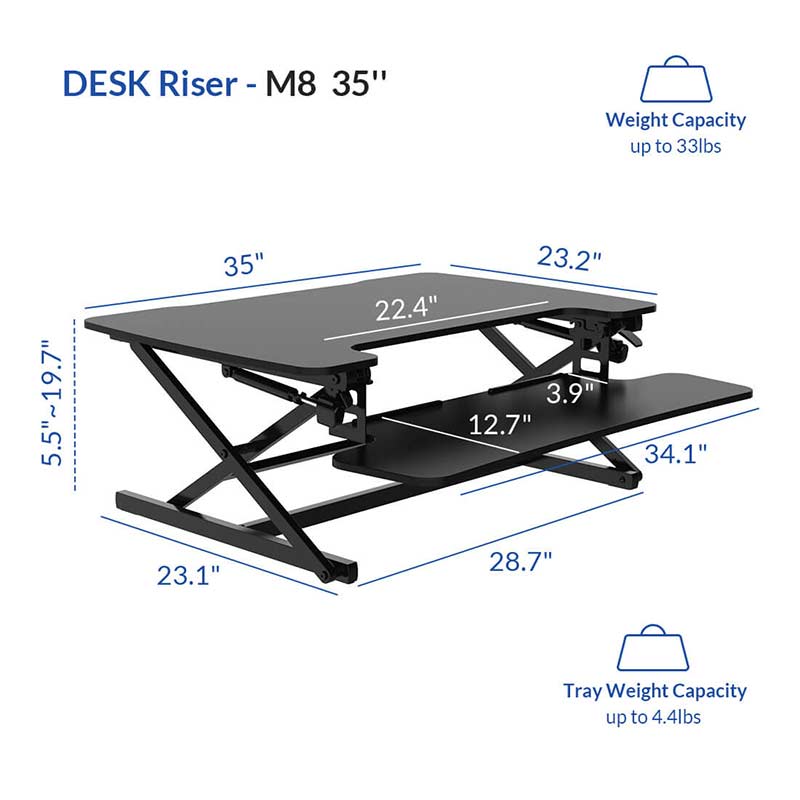Standing Desk Converter M8MB 35"| FlexiSpot