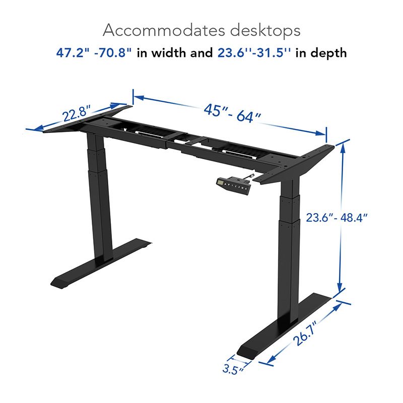 Electric Height Adjustable Desk Frames: 3-Stage Quick Installation ...