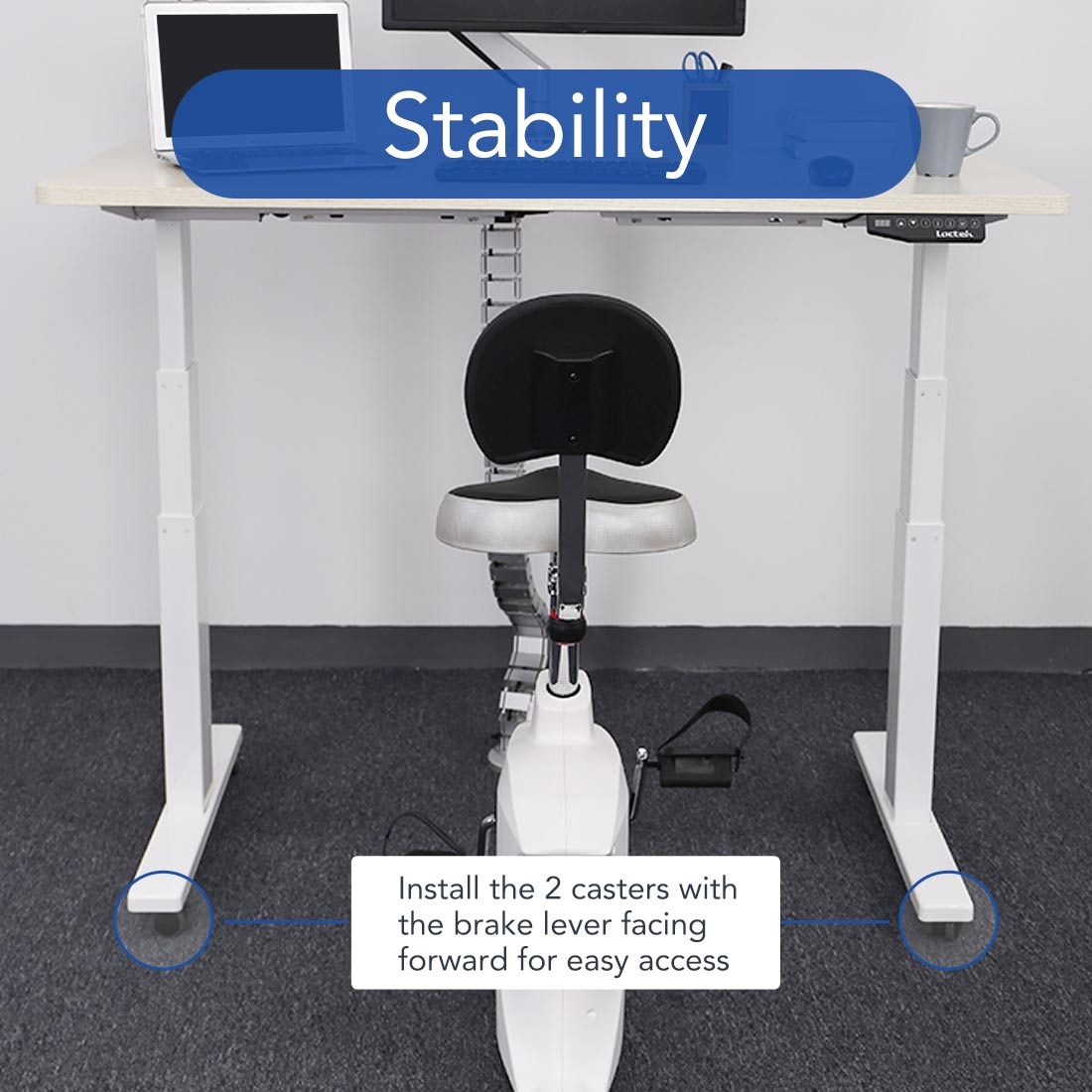 Casters for all FlexiSpot standing desks
