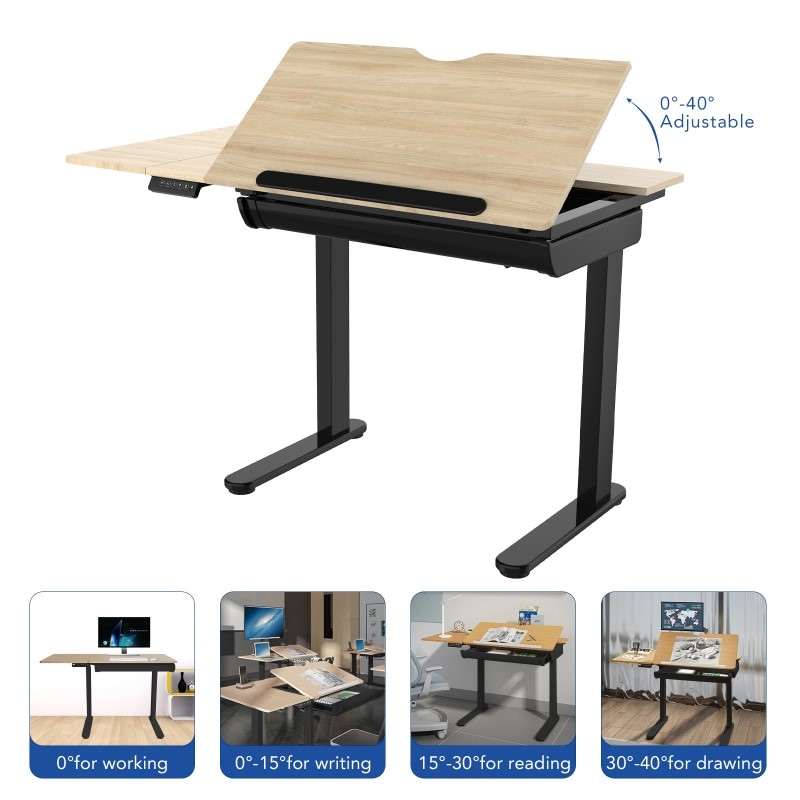 Height Adjustable Drafting Table | Flexispot