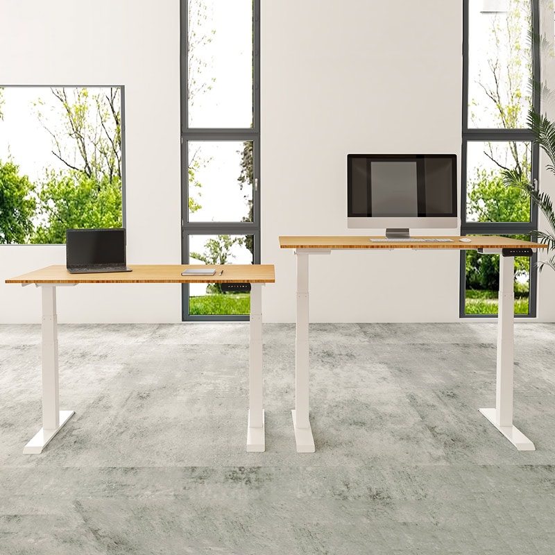 Kana Office Standing Desk | Bamboo desktop | FlexiSpot