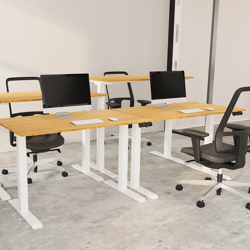 Kana Office Standing Desk | Bamboo desktop | FlexiSpot